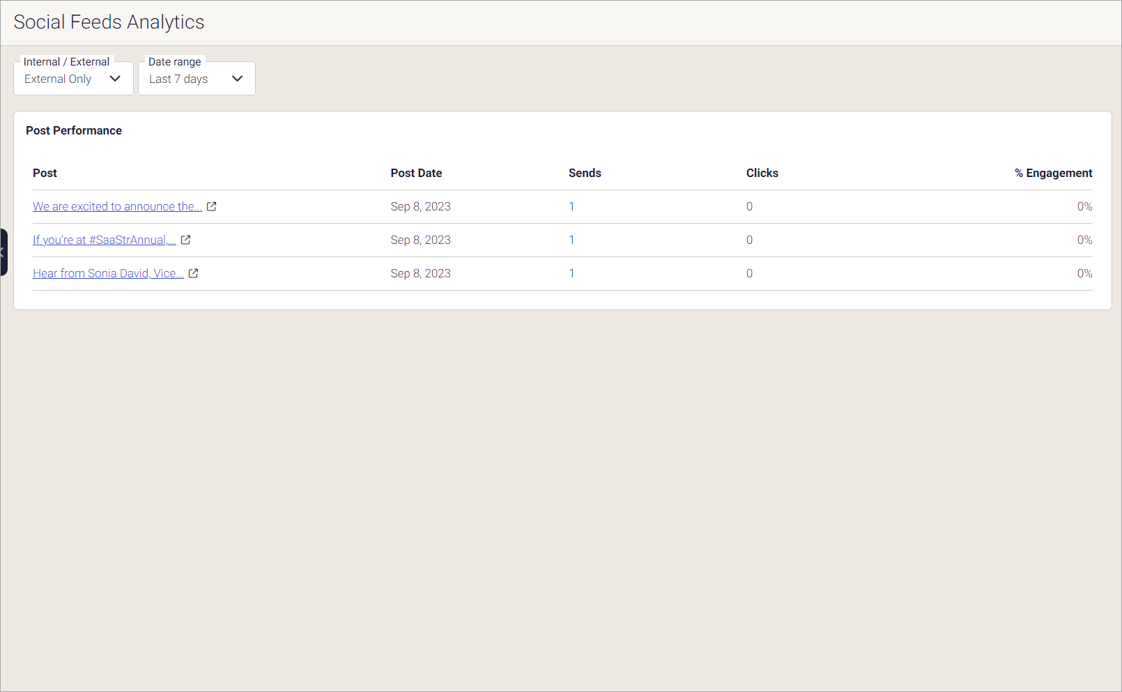 Social Feeds Analytics – Exclaimer Knowledge Base